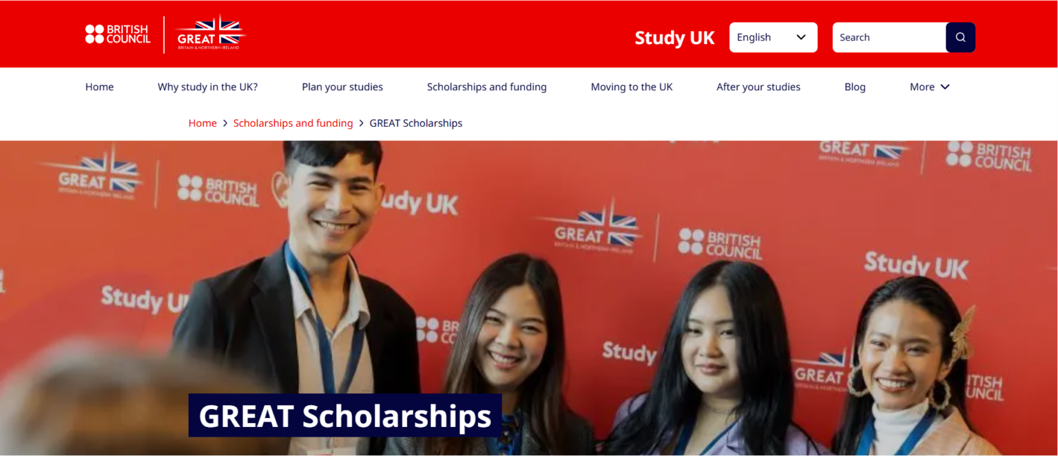 GREAT Scholarships 2026 ( for international students)